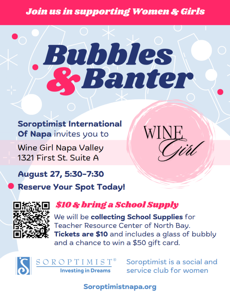 Bubbles & Banter Membership Mixer - Soroptimist International of Napa